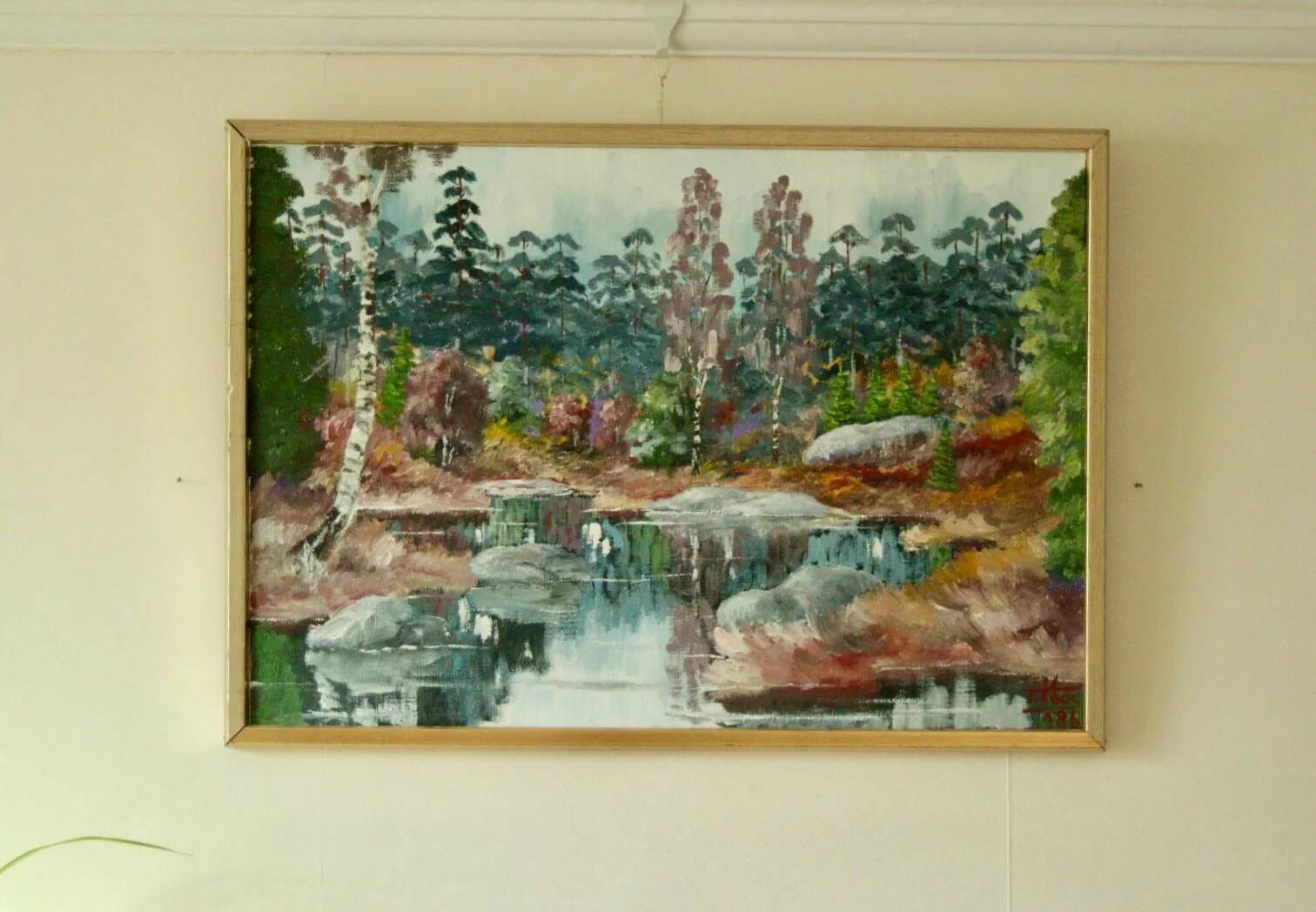 Vue d'automne sur le lac par T Koos | Selency