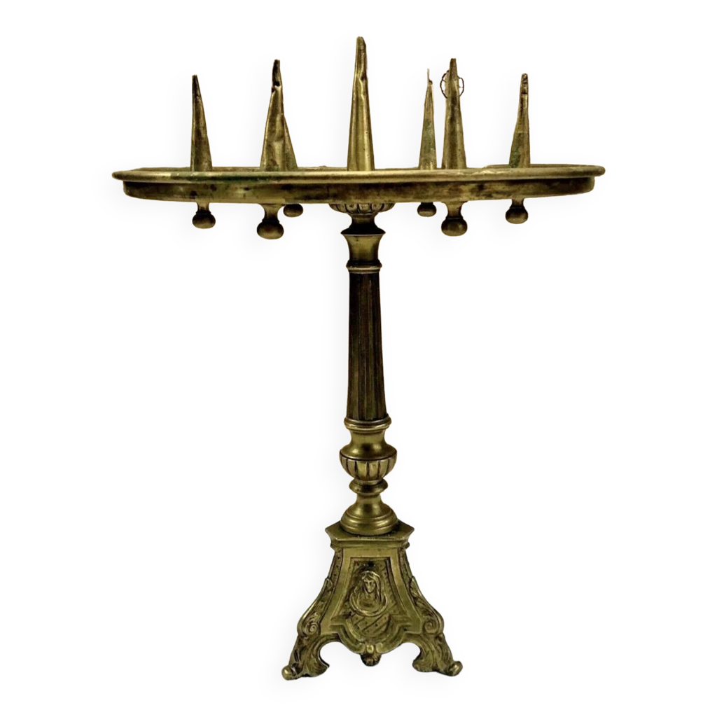 Pic cierges église autel XIX | Selency