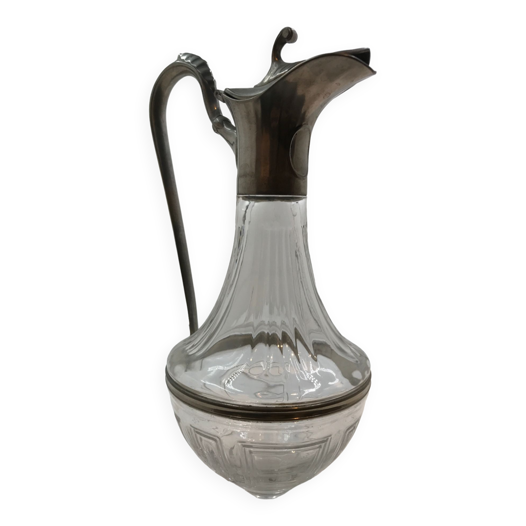 Carafe à décanter en verre et étain | Selency