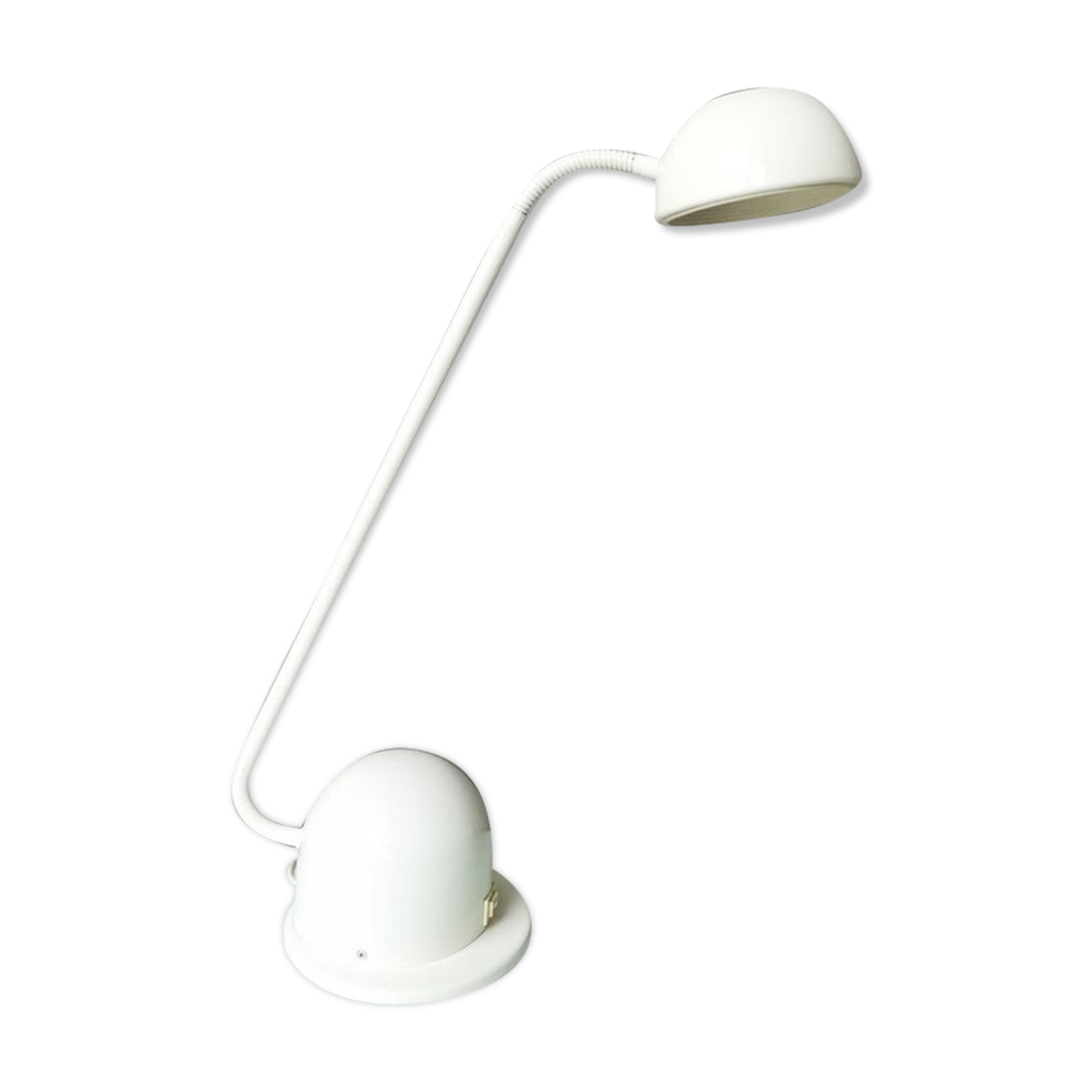 Lampe de bureau en métal blanc 80s Vrieland | Selency
