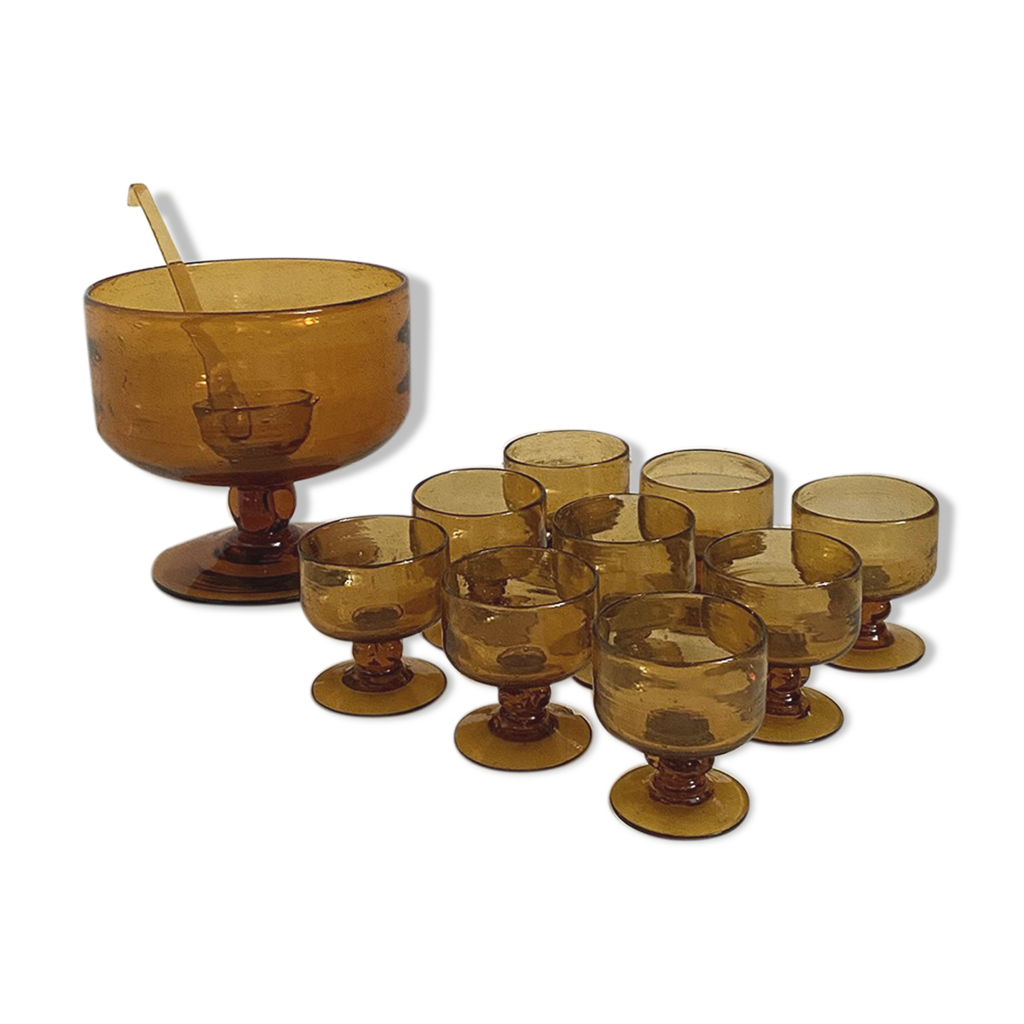 Service de la verrerie Biot pour salade de fruits, punch ou sangria ...
