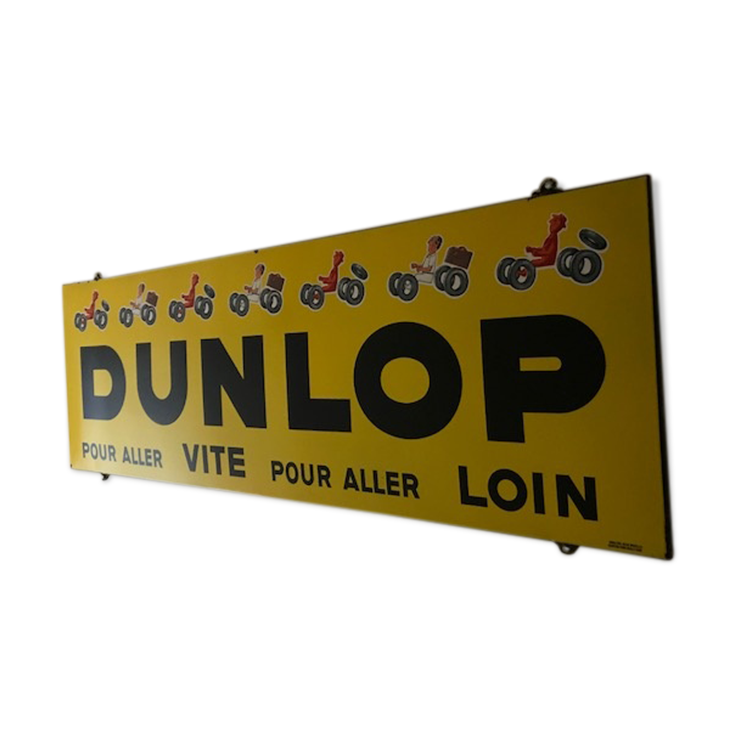Plaque émaillée publicitaire Dunlop | Selency