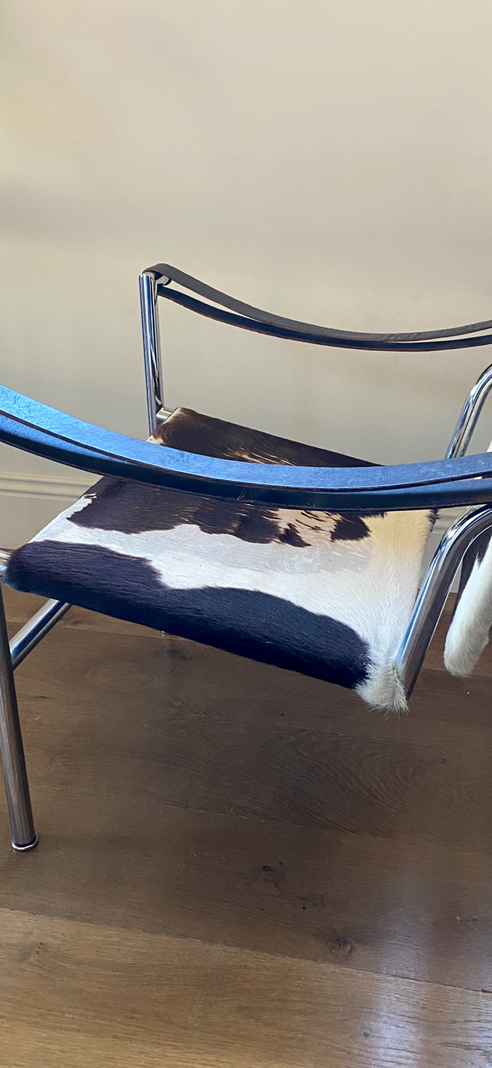 Fauteuil Lc1 le Corbusier première version signée 1960 Cassina en poney ...