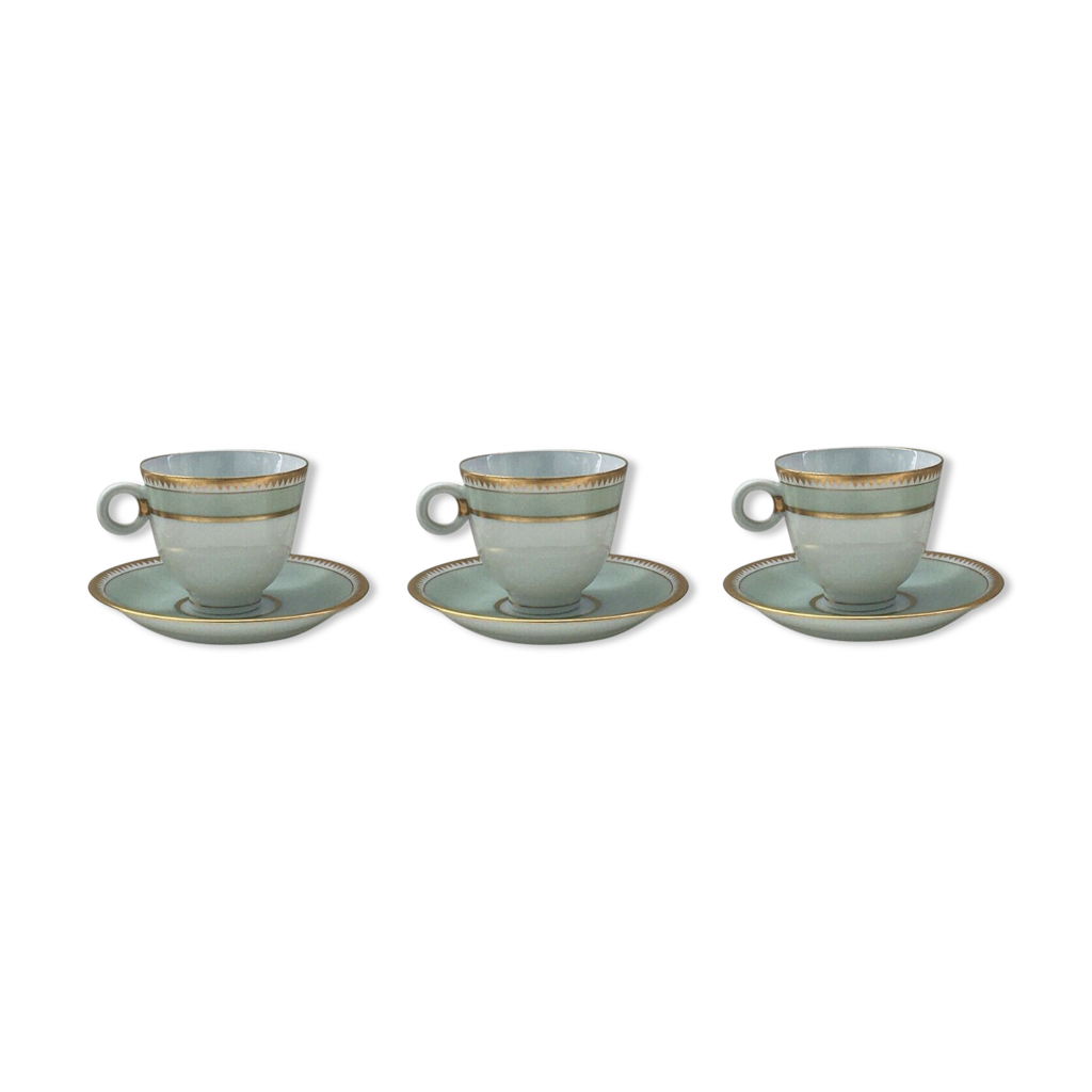 Tasses Et Sous Tasses En Porcelaine De Limoges A Vignaud Selency