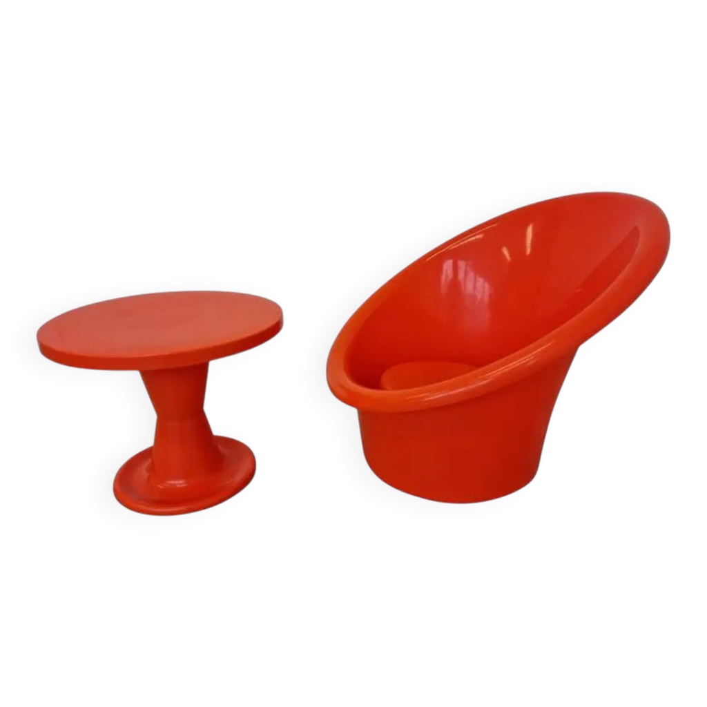 Fauteuil et table Skopa, Ole Gjerløv Knudsen & Torben Lind, Ikea ...