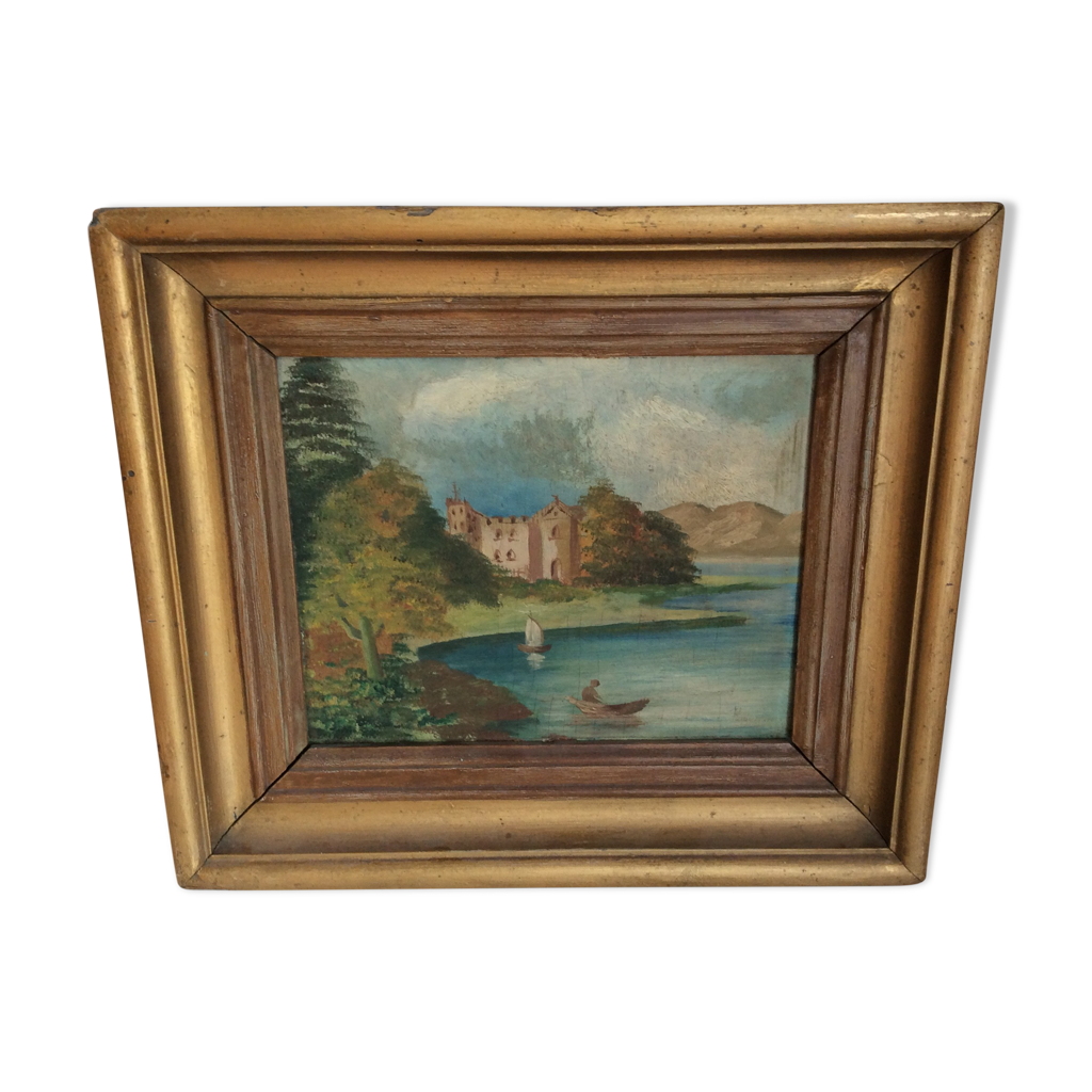Tableau ancien, paysage | Selency