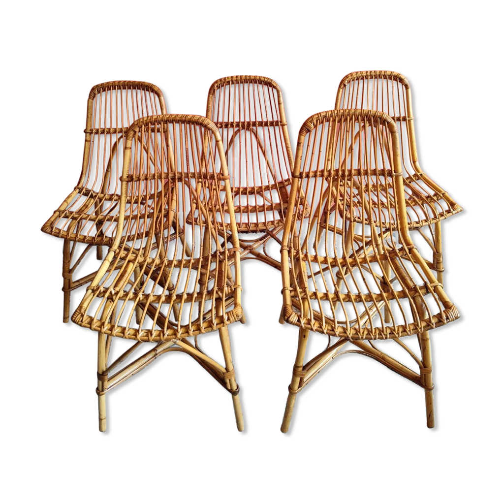 Chaises vintage en rotin | Selency