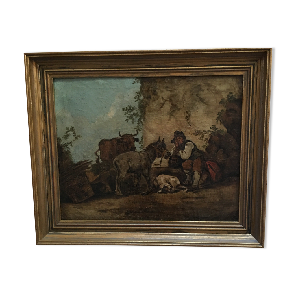 Tableau huile sur toile XIXème | Selency