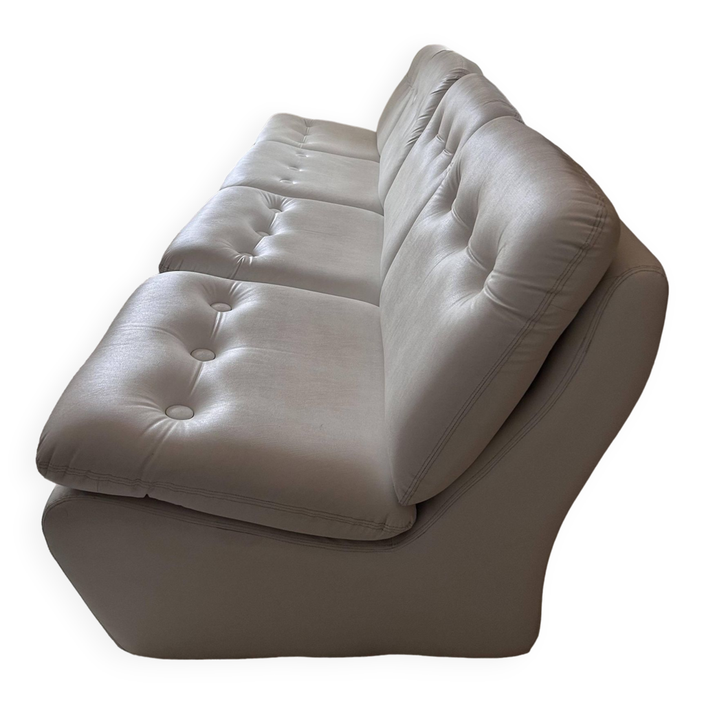 Canapé modulable vintage, blanc cassé, France 1970 | Selency