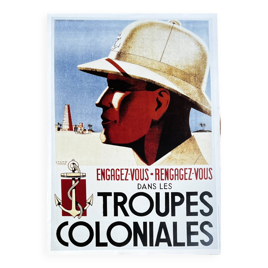 Affiche engagez vous dans les Troupes Coloniales | Selency
