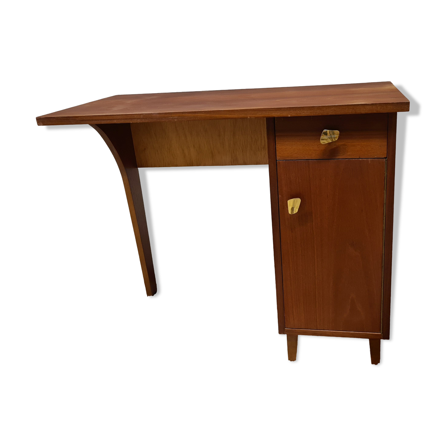 Bureau enfant placage teck vintage année 70 | Selency