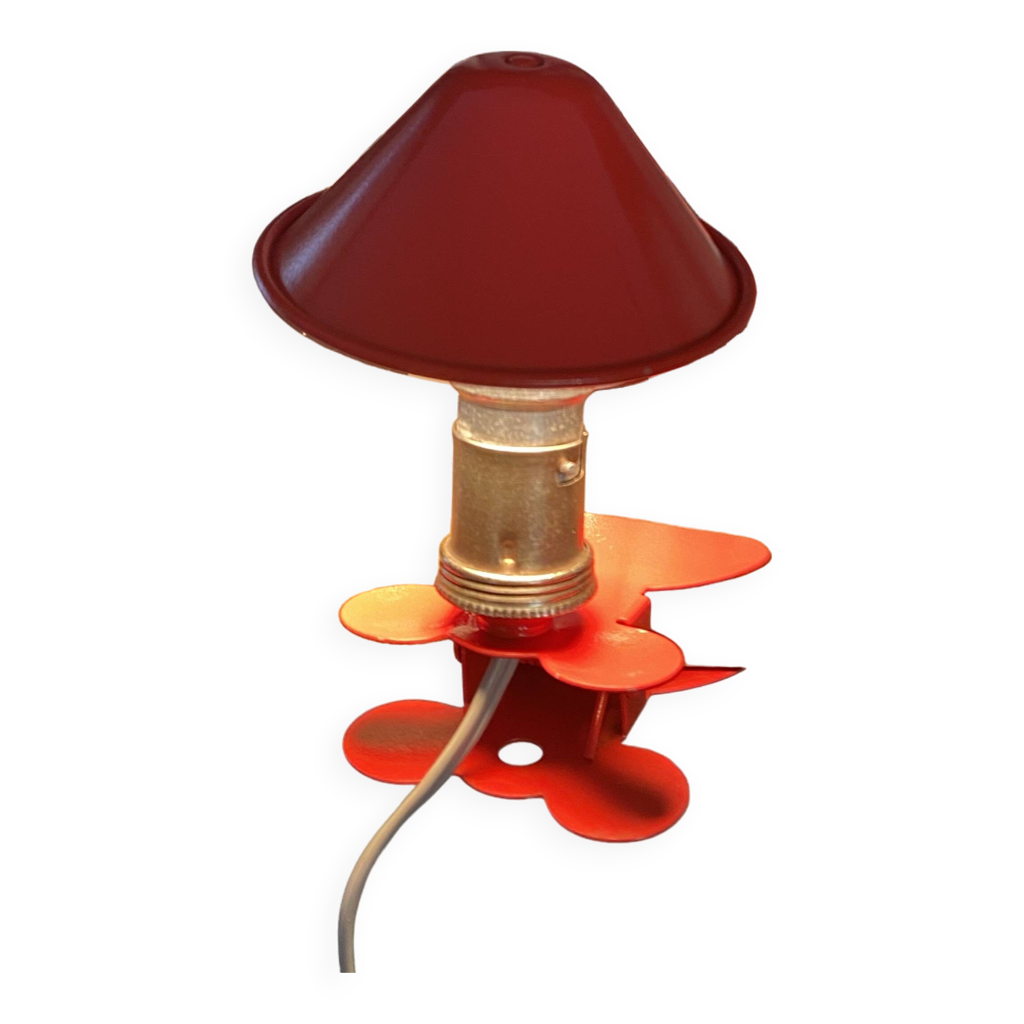 Small mushroom clip-on spotlight night light in metal from the 70s LAMP ...