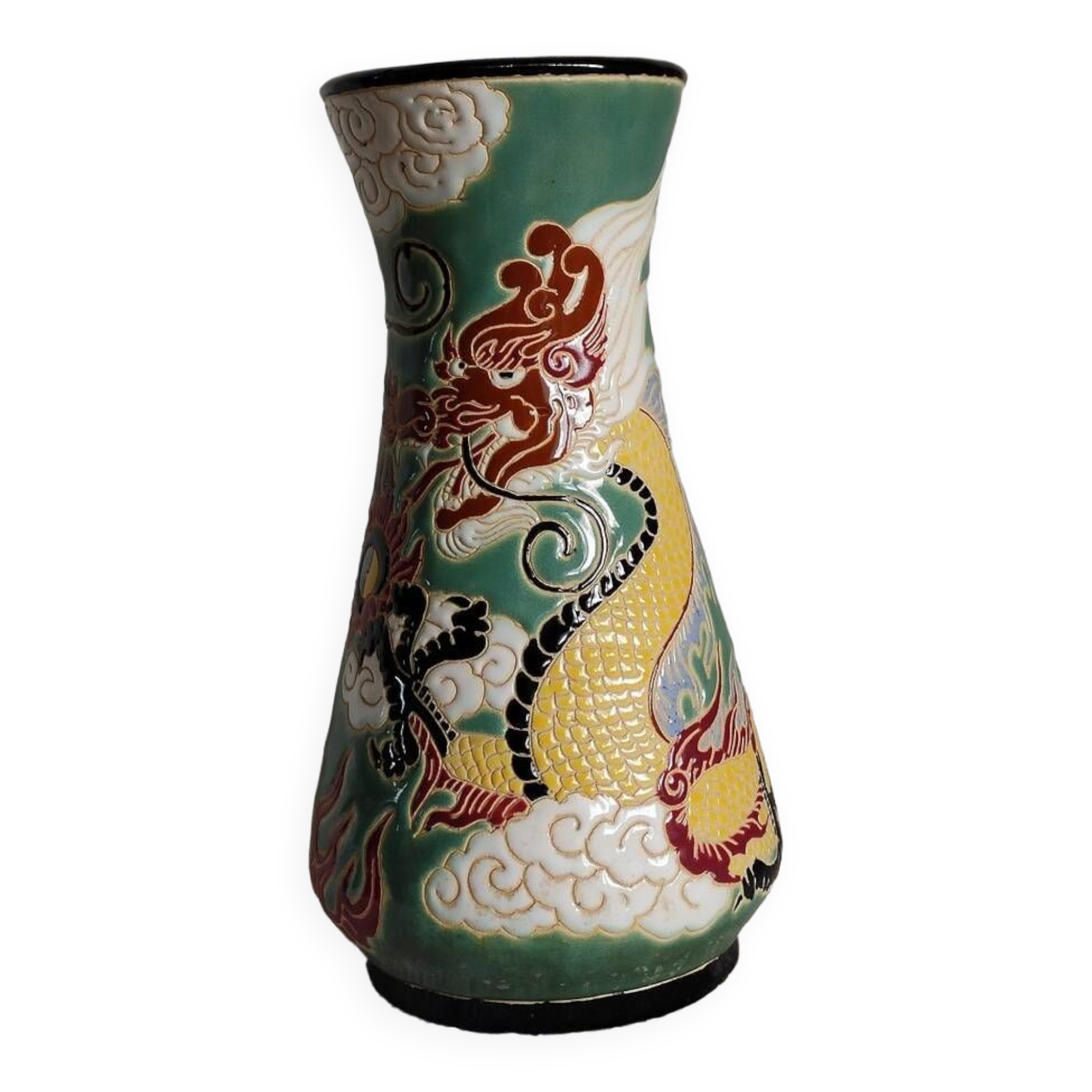 Grand vase émaillé Vietnamien | Selency