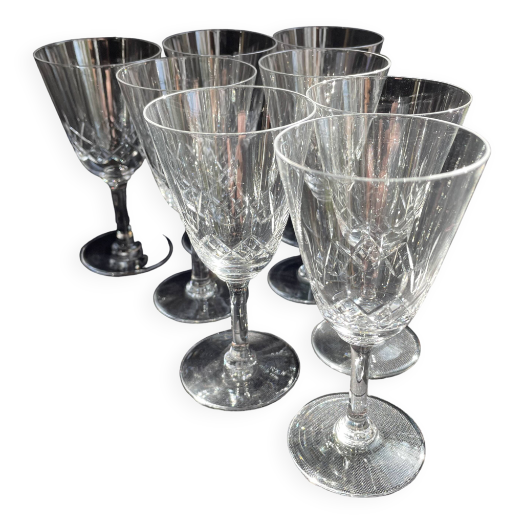 8 verres à vin – Cristallerie de Nancy (1920-1934) | Selency