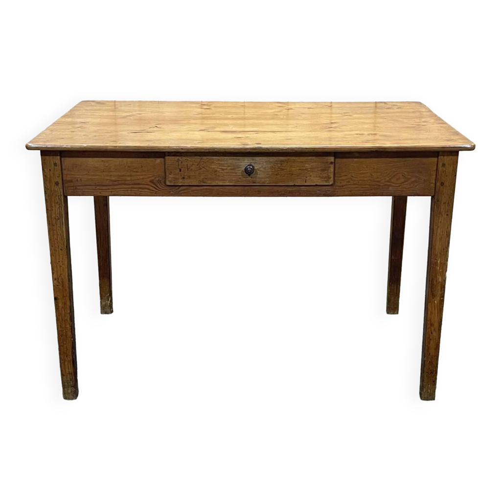 Table / bureau en sapin, années 1930 | Selency