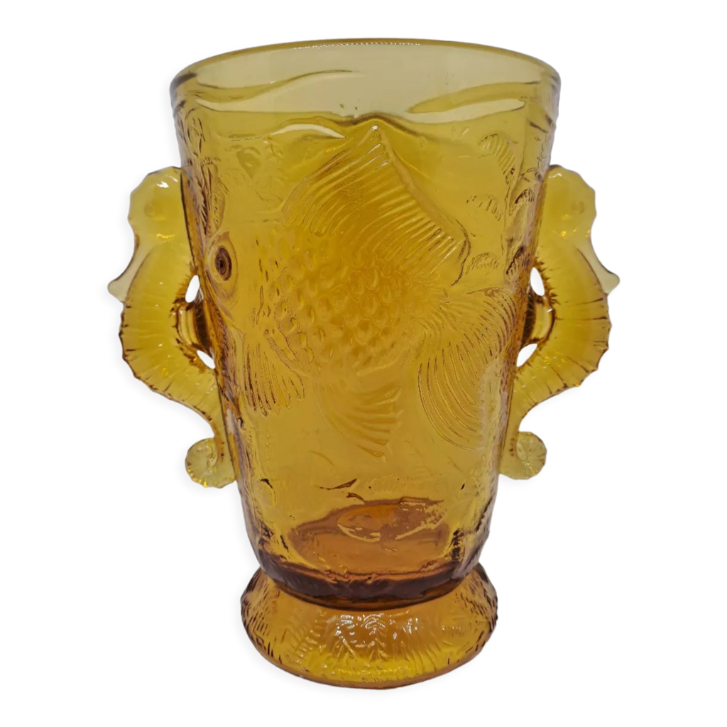 Vase Barolac Josef Inwald 1940 art deco verre | Selency