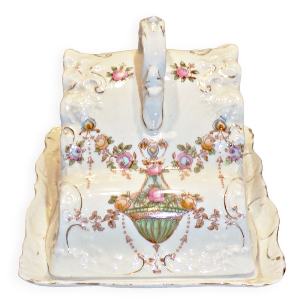 Rare anglais - plateau à fromage couvert en devon ware - sf & co ...