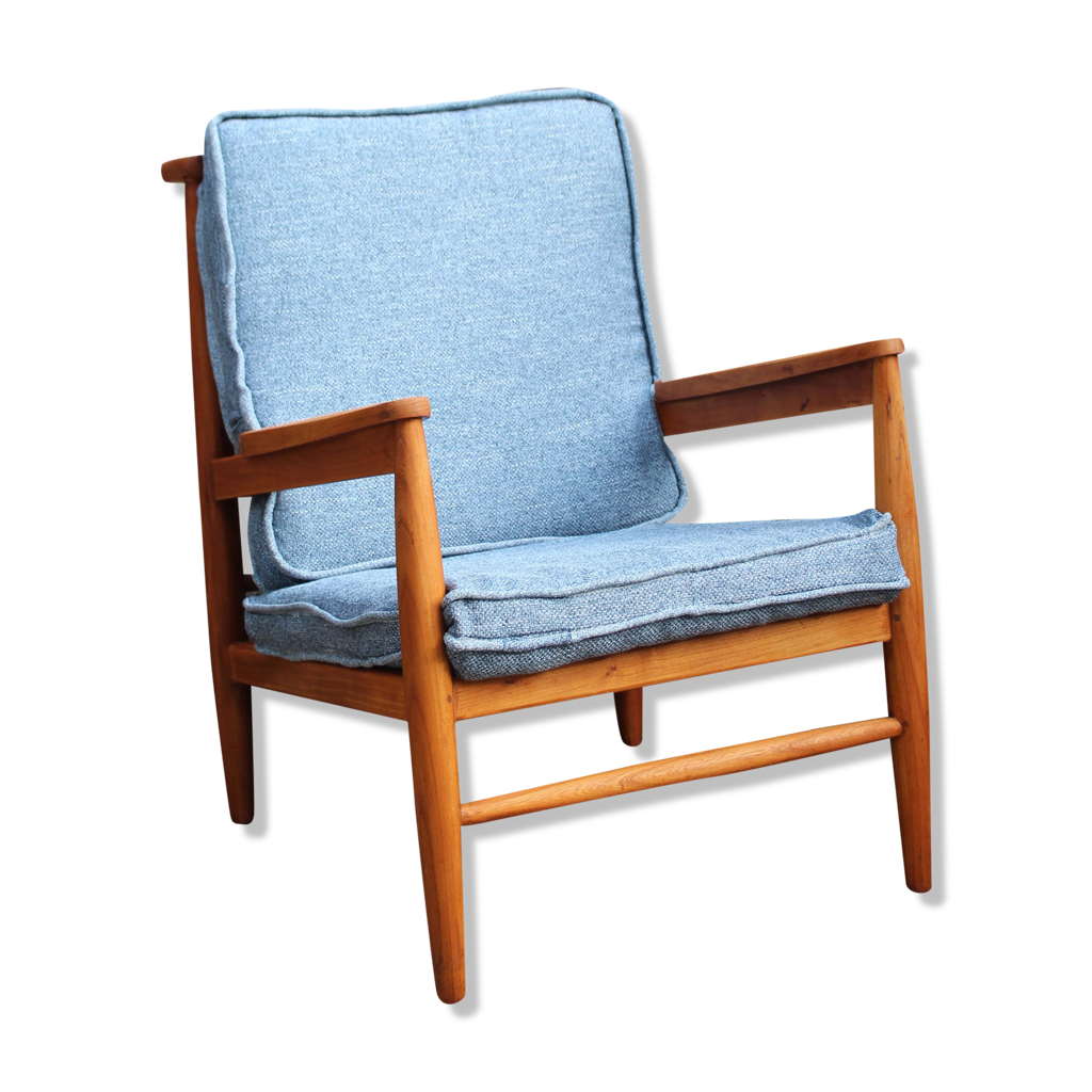 Fauteuil en teck par Scandart du milieu du siècle | Selency