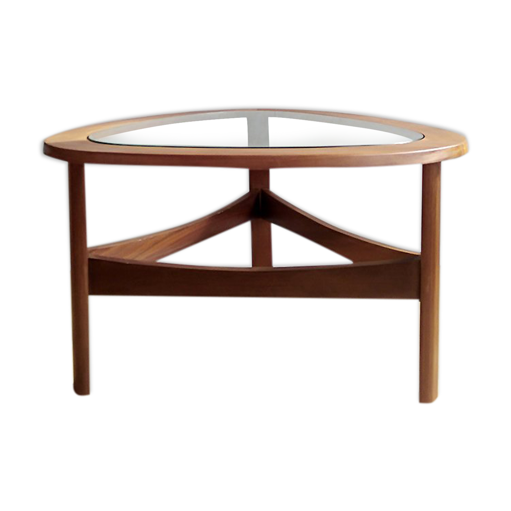 Table basse tripode en teck édition Nathan années 1960 | Selency