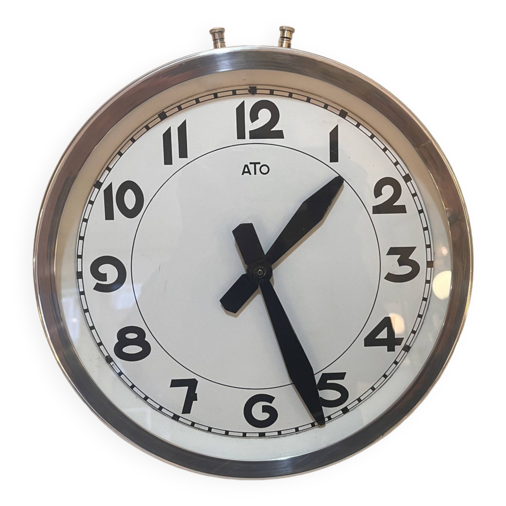 Horloge industrielle murale ATO brillié lepaute fonctionnelle 27 cm ...