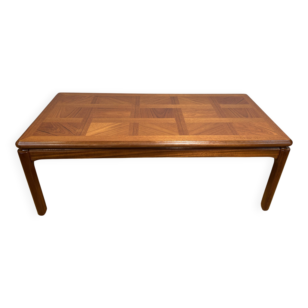 Superbe table basse rétro vintage en teck du milieu du siècle par ...