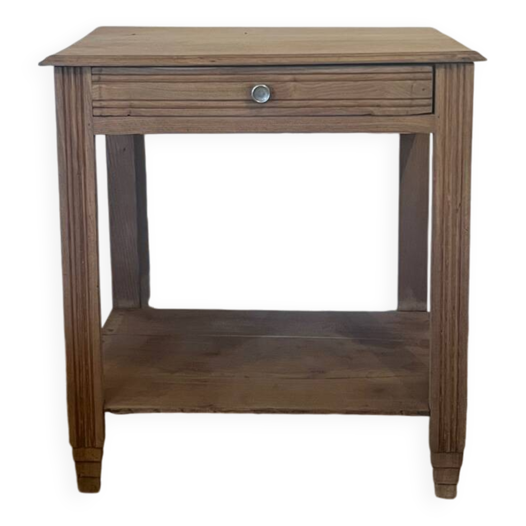 Coiffeuse console art déco en chêne massif brut | Selency