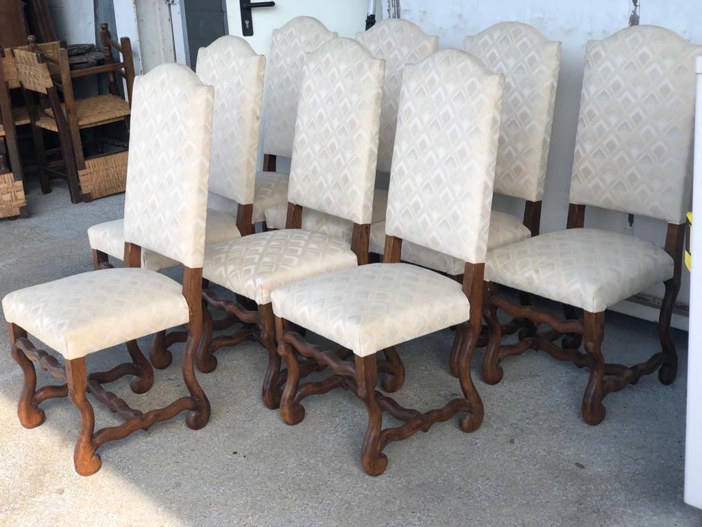 Chaise de salle à manger Os de mouton style Louis XIII | Selency