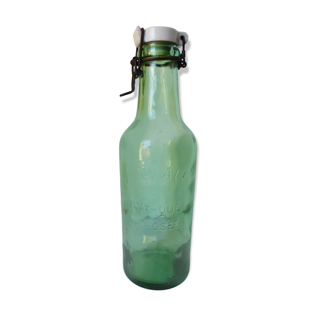 Bouteille de lait en verre l'idéal avec bouchon porcelaine 210693 | Selency