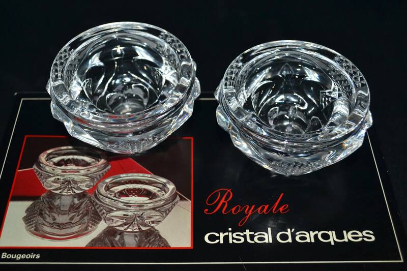 Lot de 2 photophores en cristal d'Arques - Collection Royale | Selency