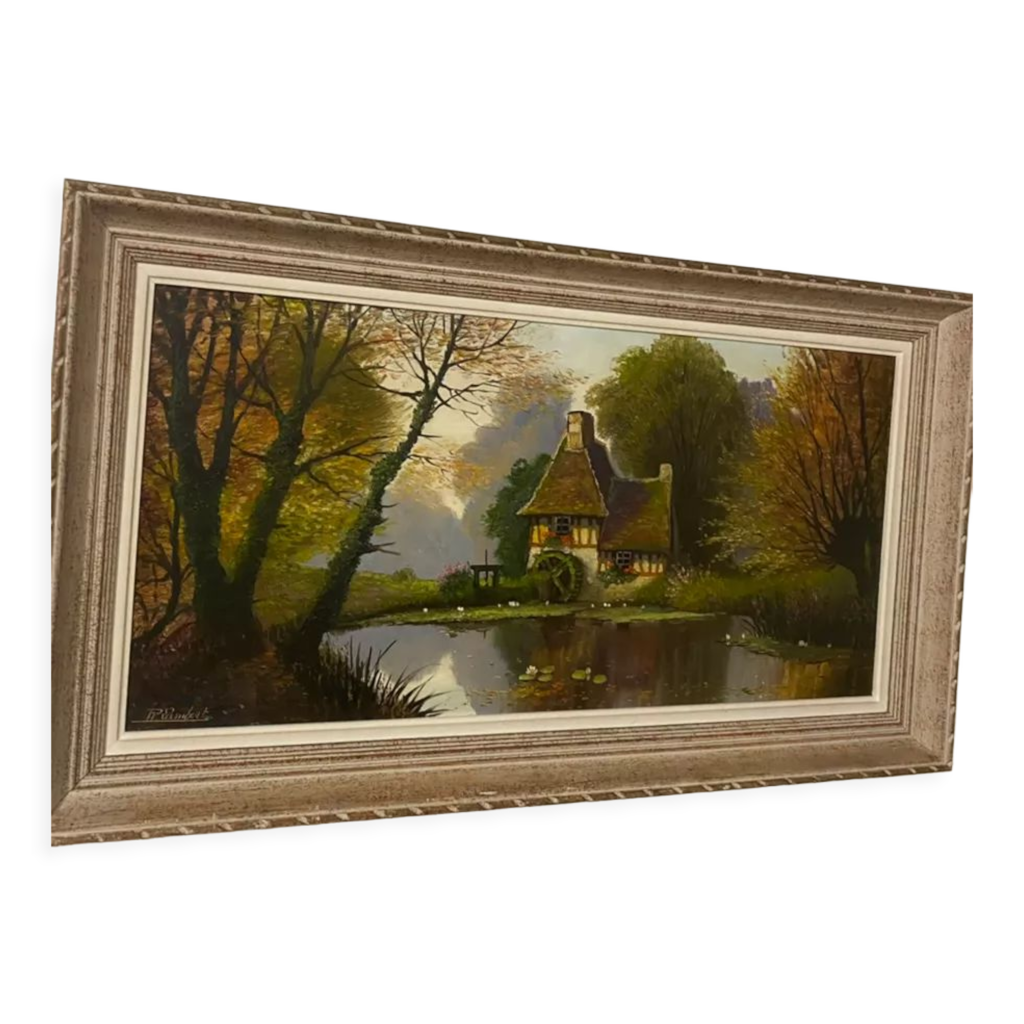 Landscape painting by R. Lambert | Selency