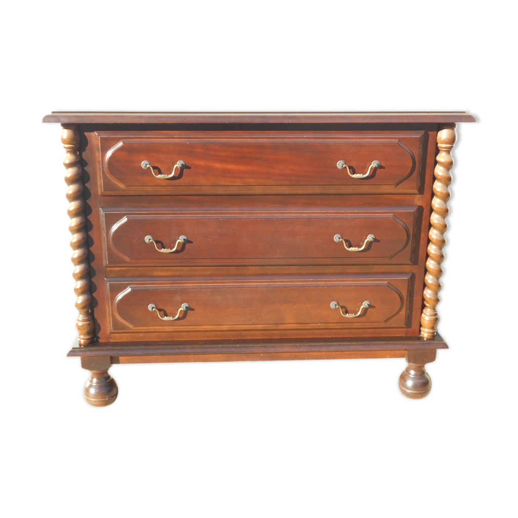 Commode 3 tiroirs, de style Louis XIII | Selency