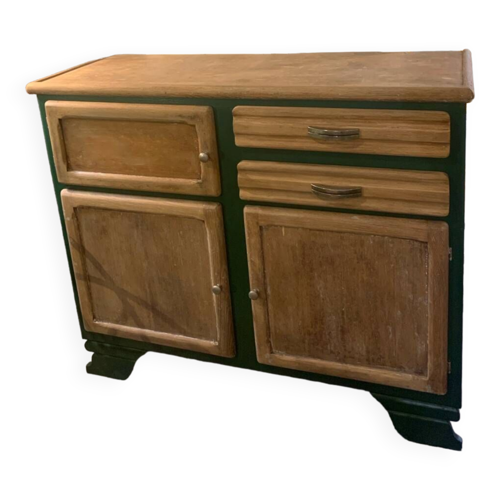 Buffet Meuble Mado vert et bois | Selency