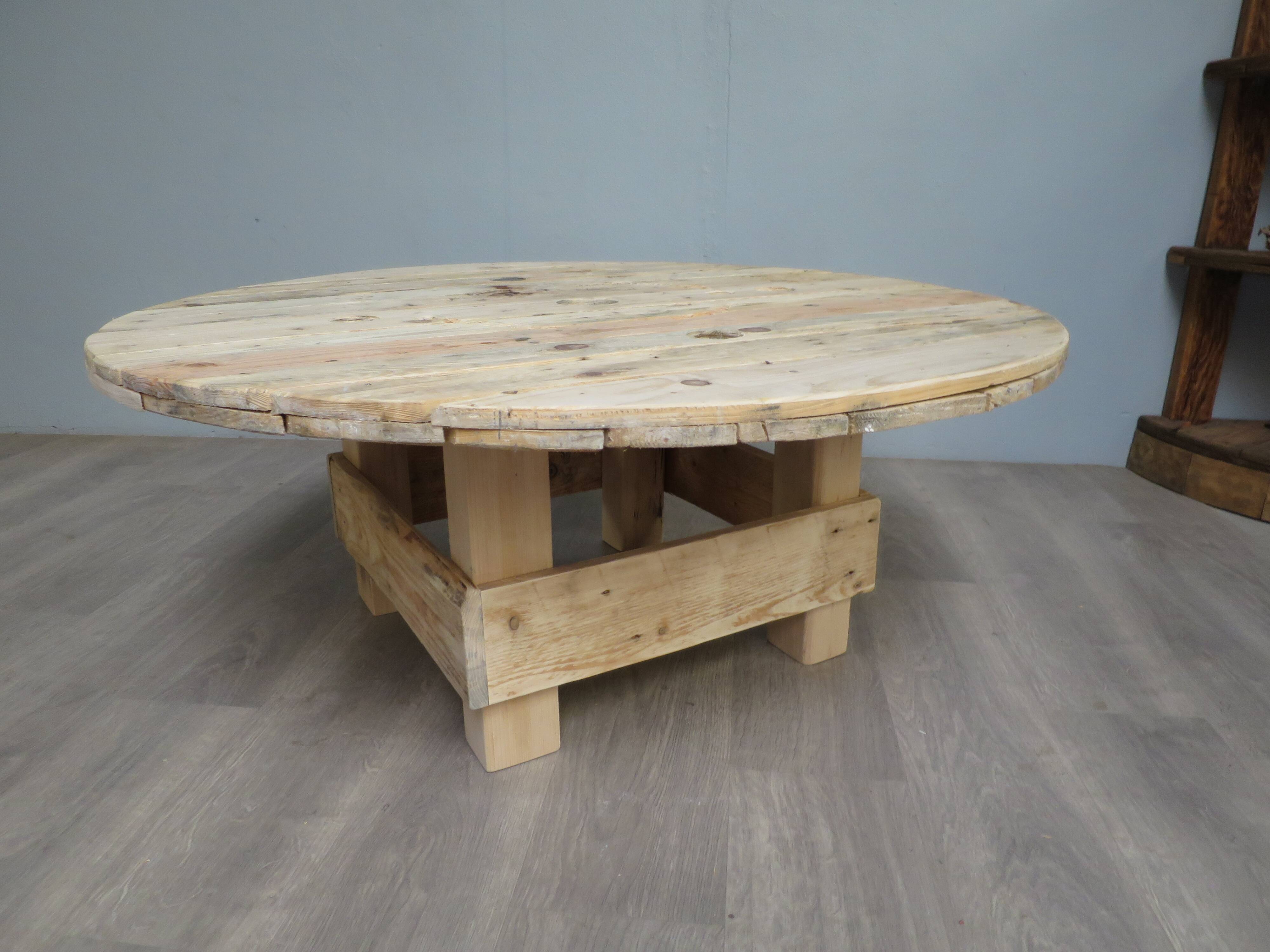 Table basse ronde en touret | Selency
