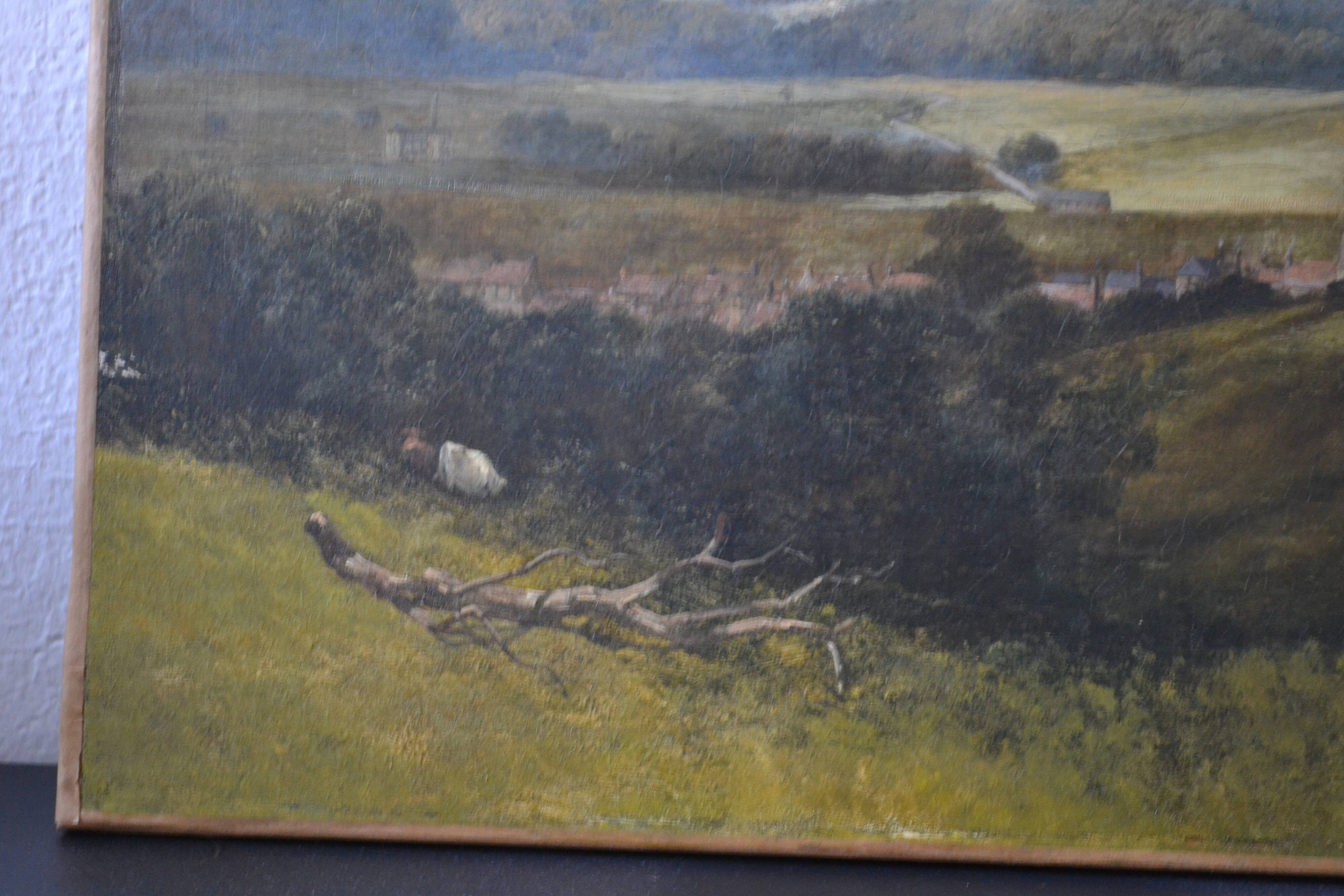 James Peel ( 1811-1906 ) Extensive view of Durham from Shincliffe Hill ...