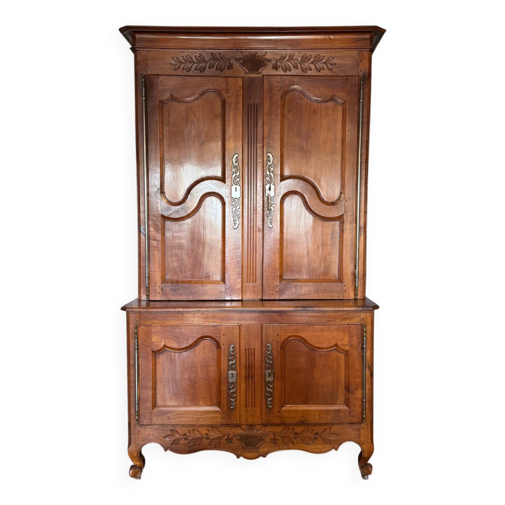 Buffet 2 corps Vaisselier bois massif | Selency