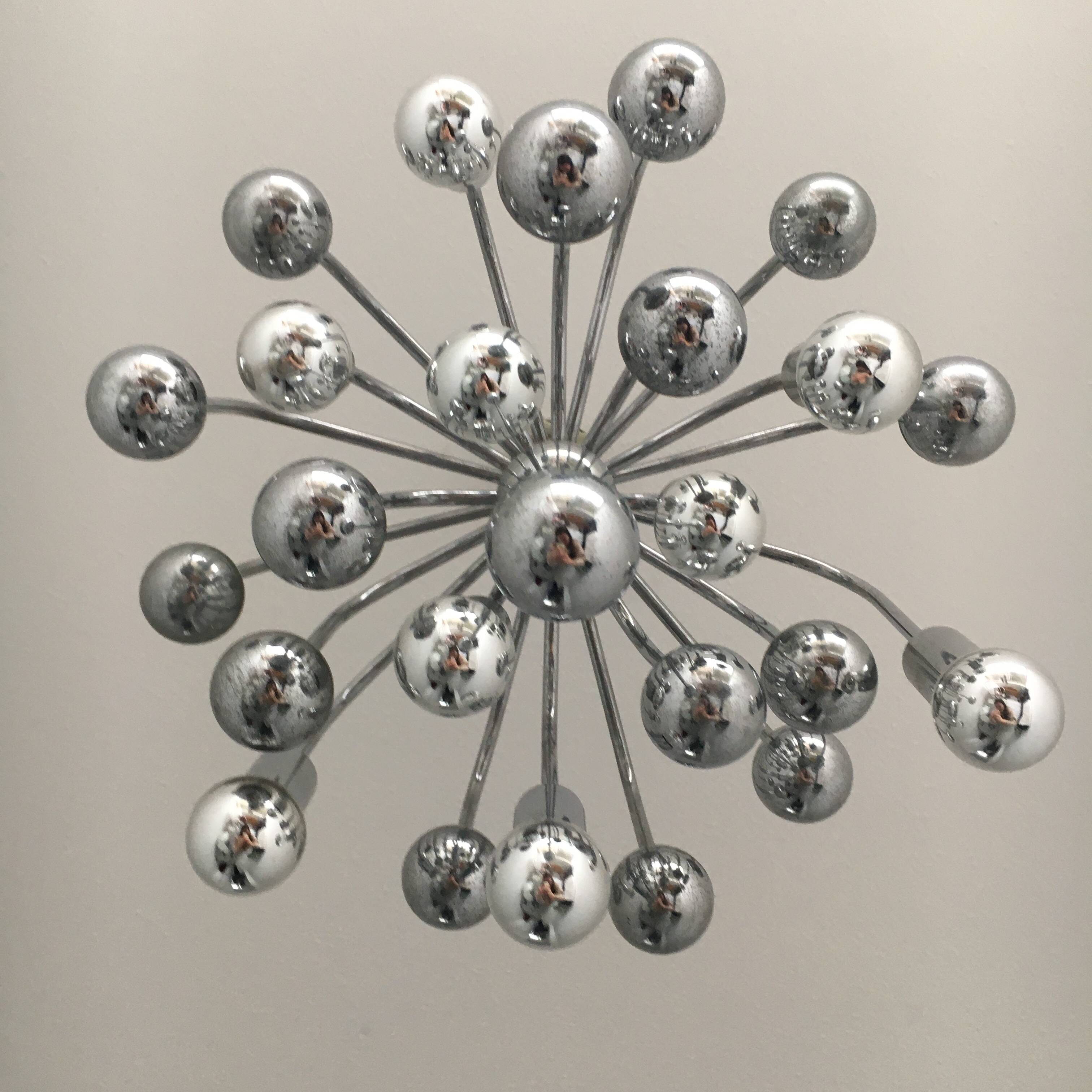 Lampe suspendue Spoutnik au design Space Age des années 60 | Selency