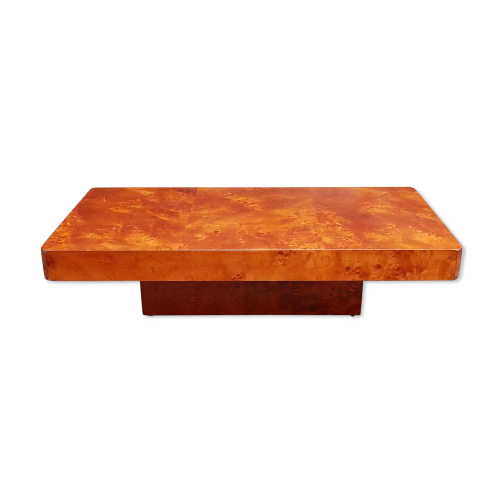 Table basse en loupe d’orme Roche Bobois | Selency