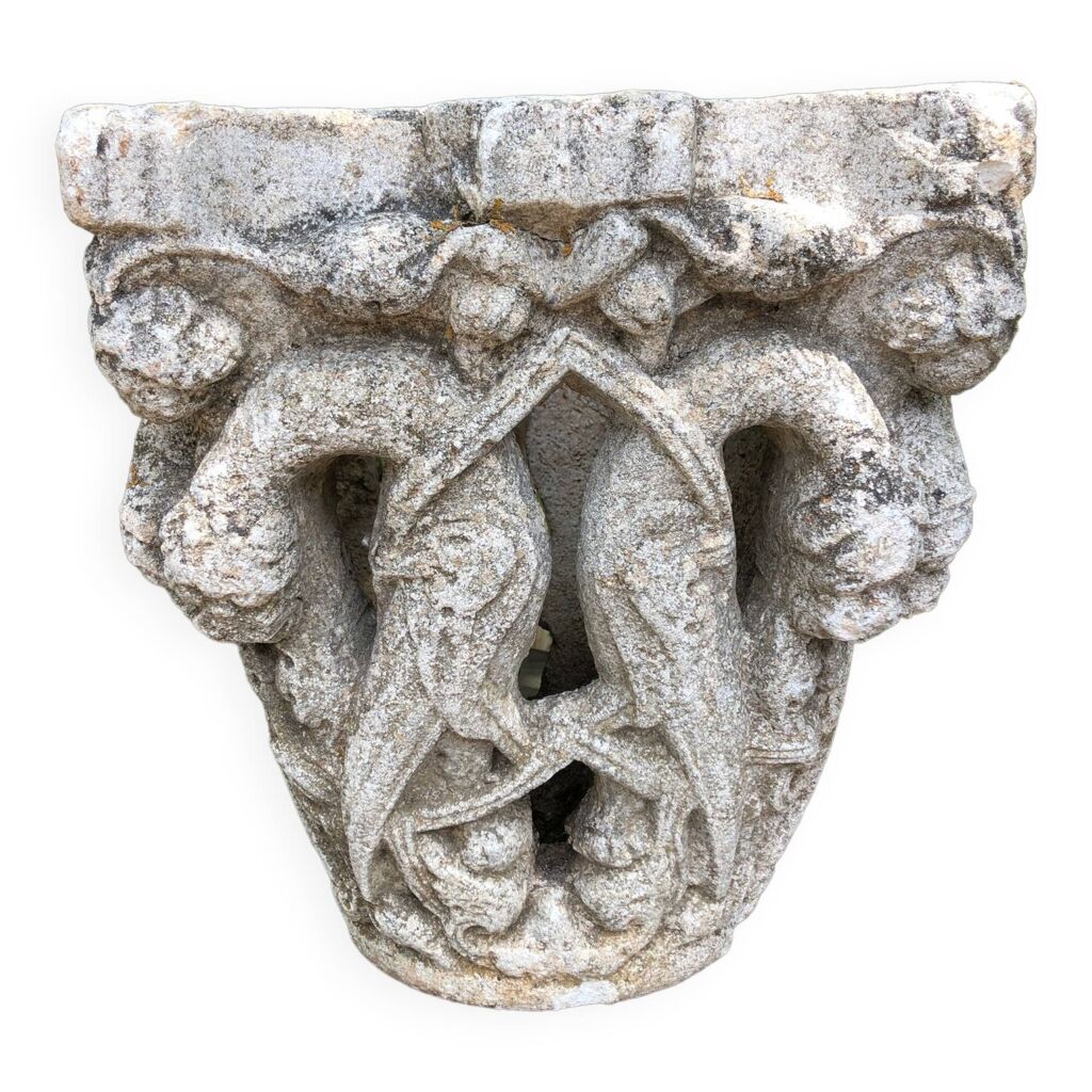 Chapiteau colonne en ciment. début XXème | Selency