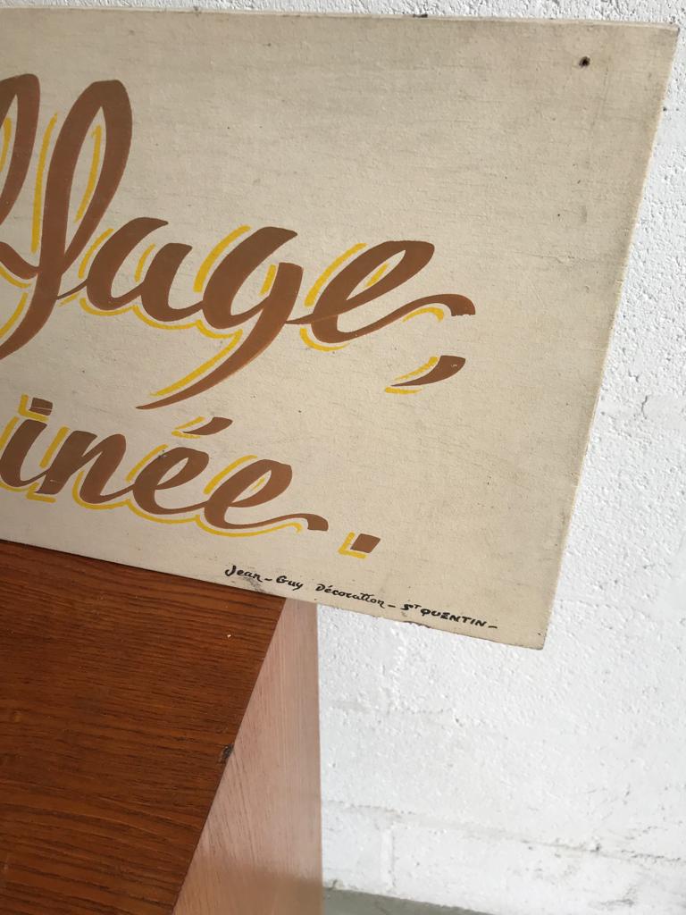Plaque publicitaire en bois | Selency