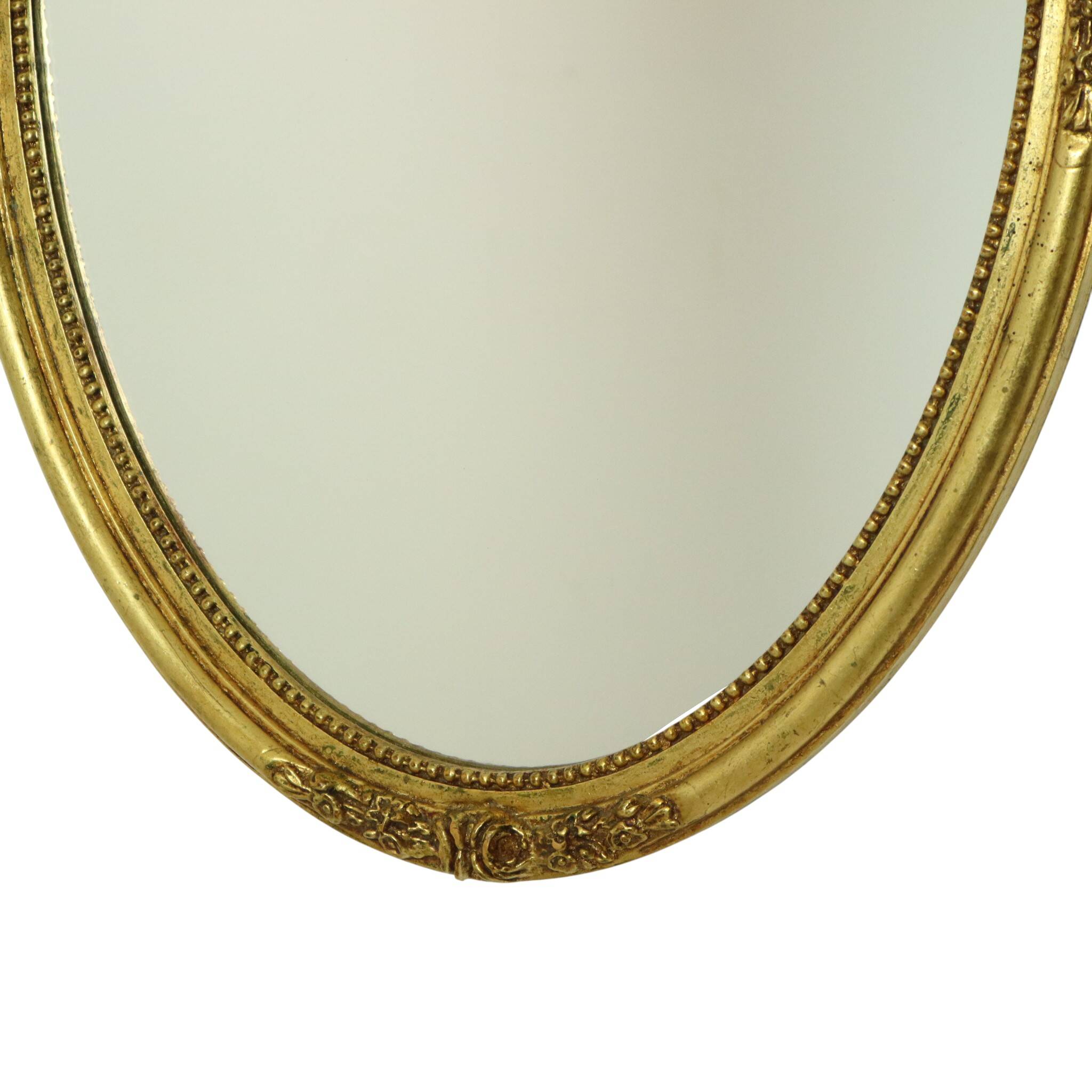Miroir ovale doré de style Hollywood Regency Deknudt Classic | Selency