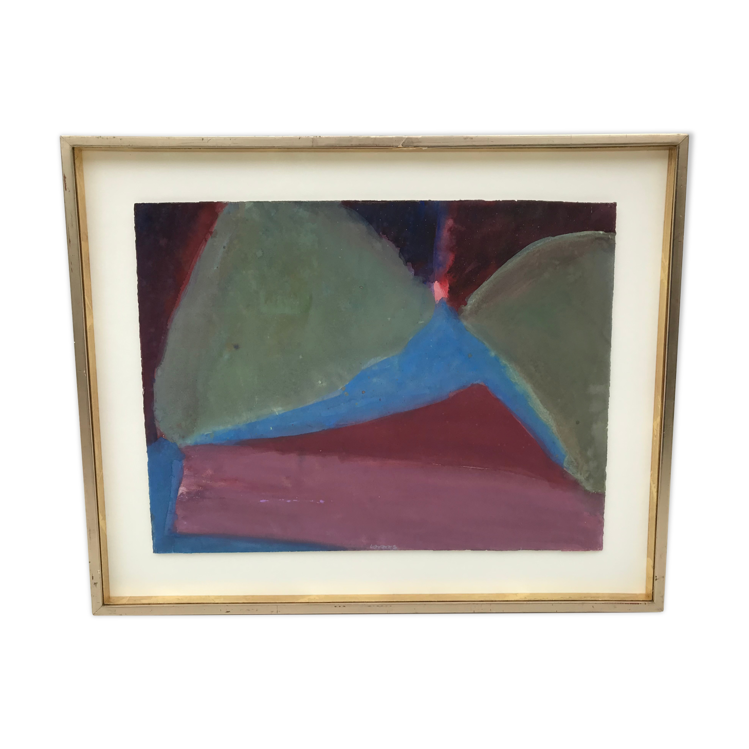 Composition abstraite, Pastel sur papier, 1976 Michel Haas ( 1934-2019 ...