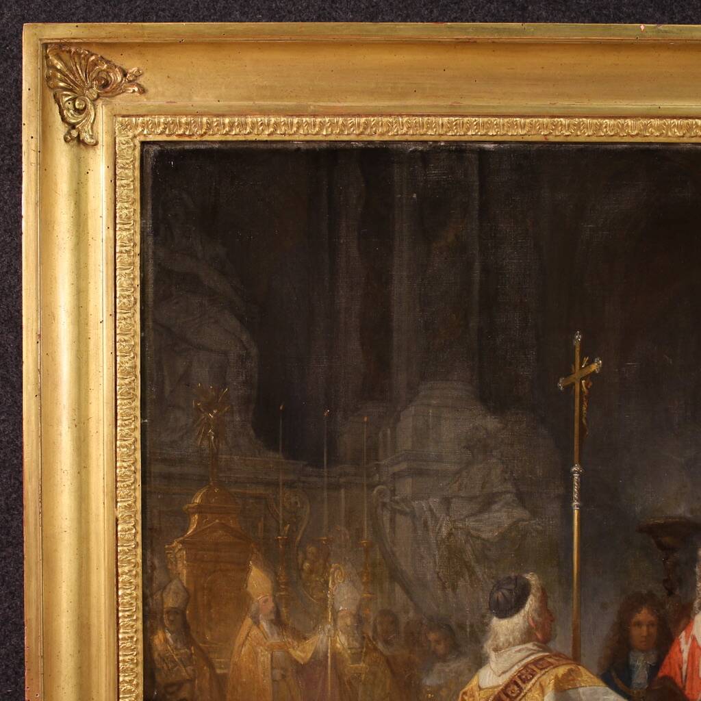 Couronnement de Victor-Amédée II, tableau signé Ed. Hamman et daté de ...