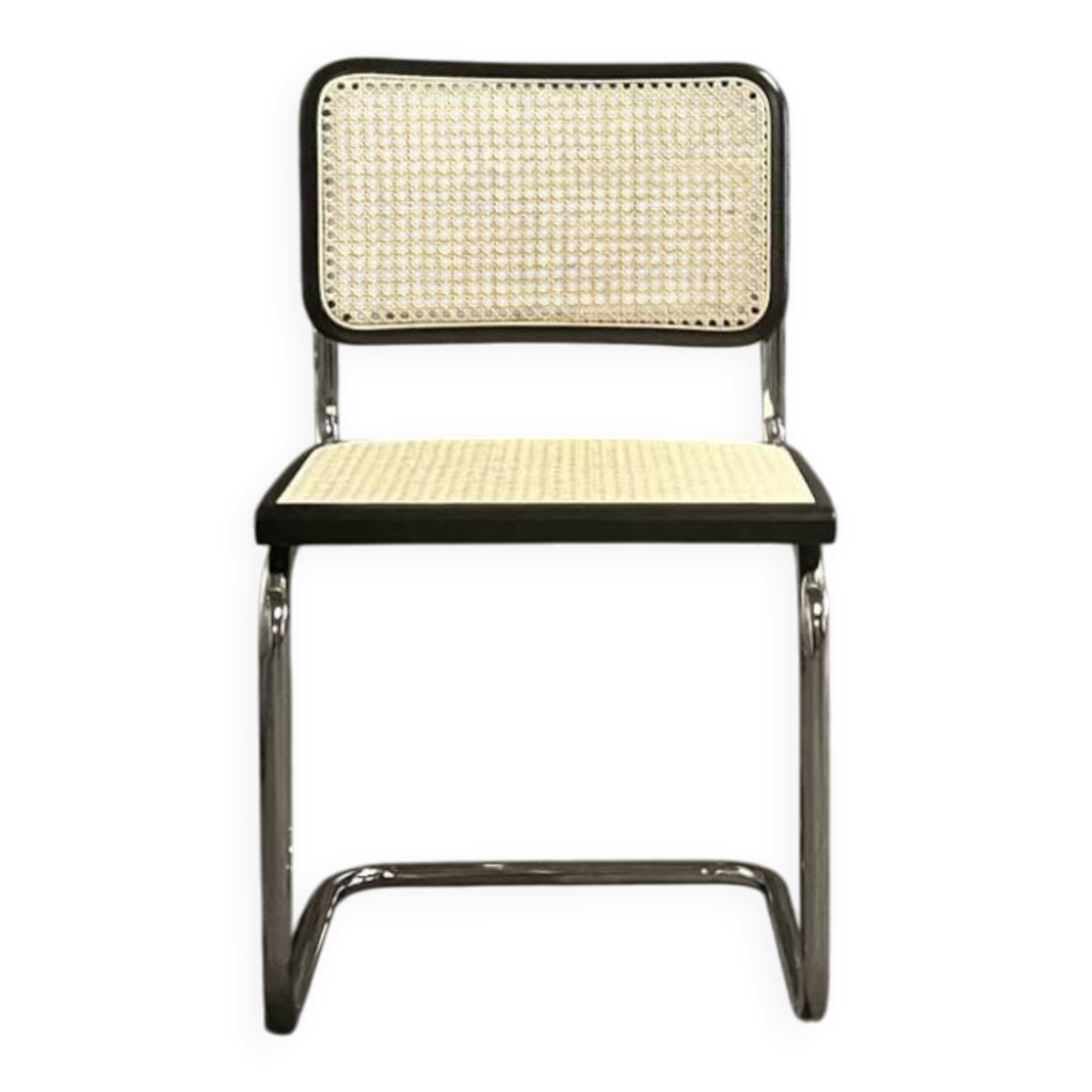 Chaise Cesca B32 par Breuer en noyer, cannage et métal chromé, 1970 ...