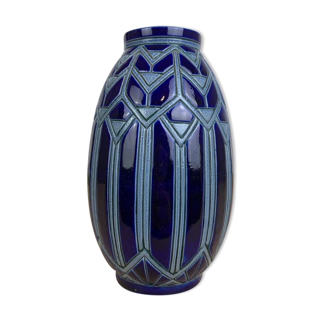 Vase Art déco grès d'Alsace 395, Hubert Krumeich-Remmy à Oberbetschdorf ...