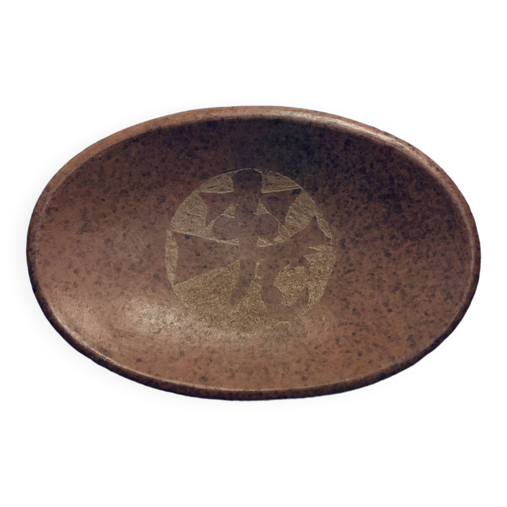 Ravière vide poche terre cuite 22cm gravé ancien vintage | Selency