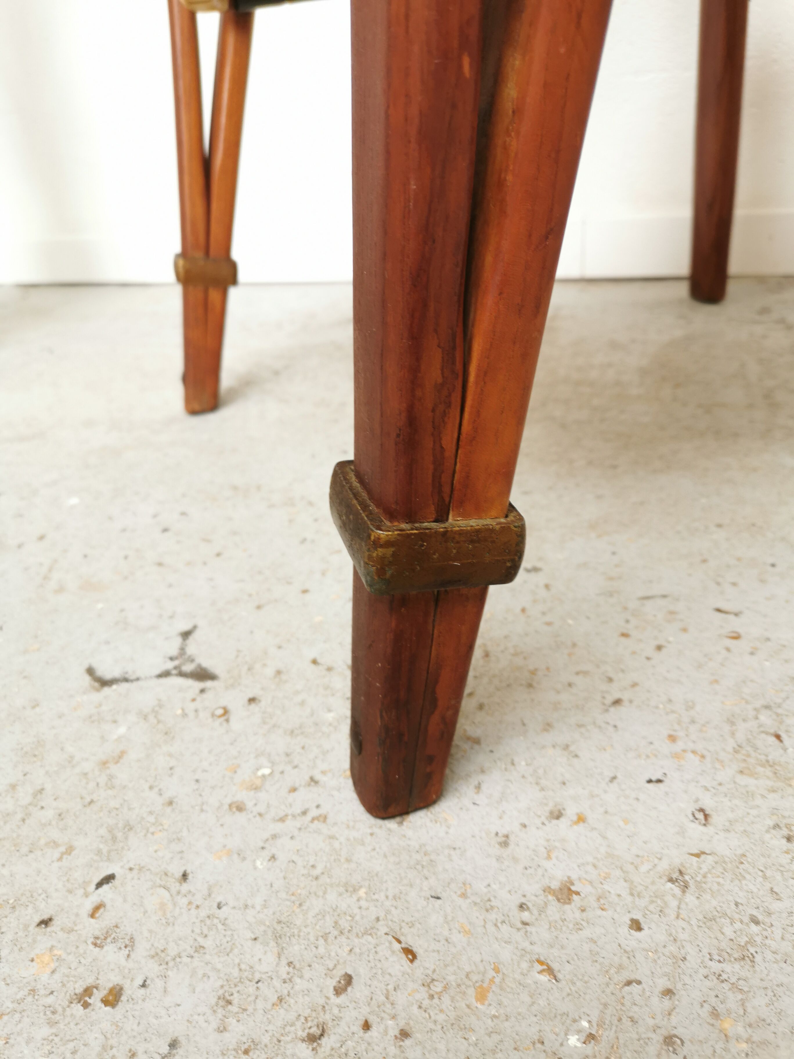 Fauteuil vintage bow wood design Hughes Steiner 1950 | Selency