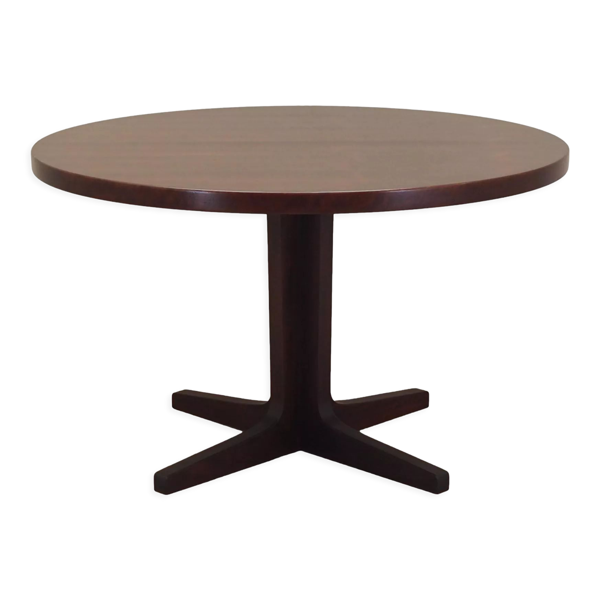 Table ronde en palissandre design danois années 1970, fabriquée par ...