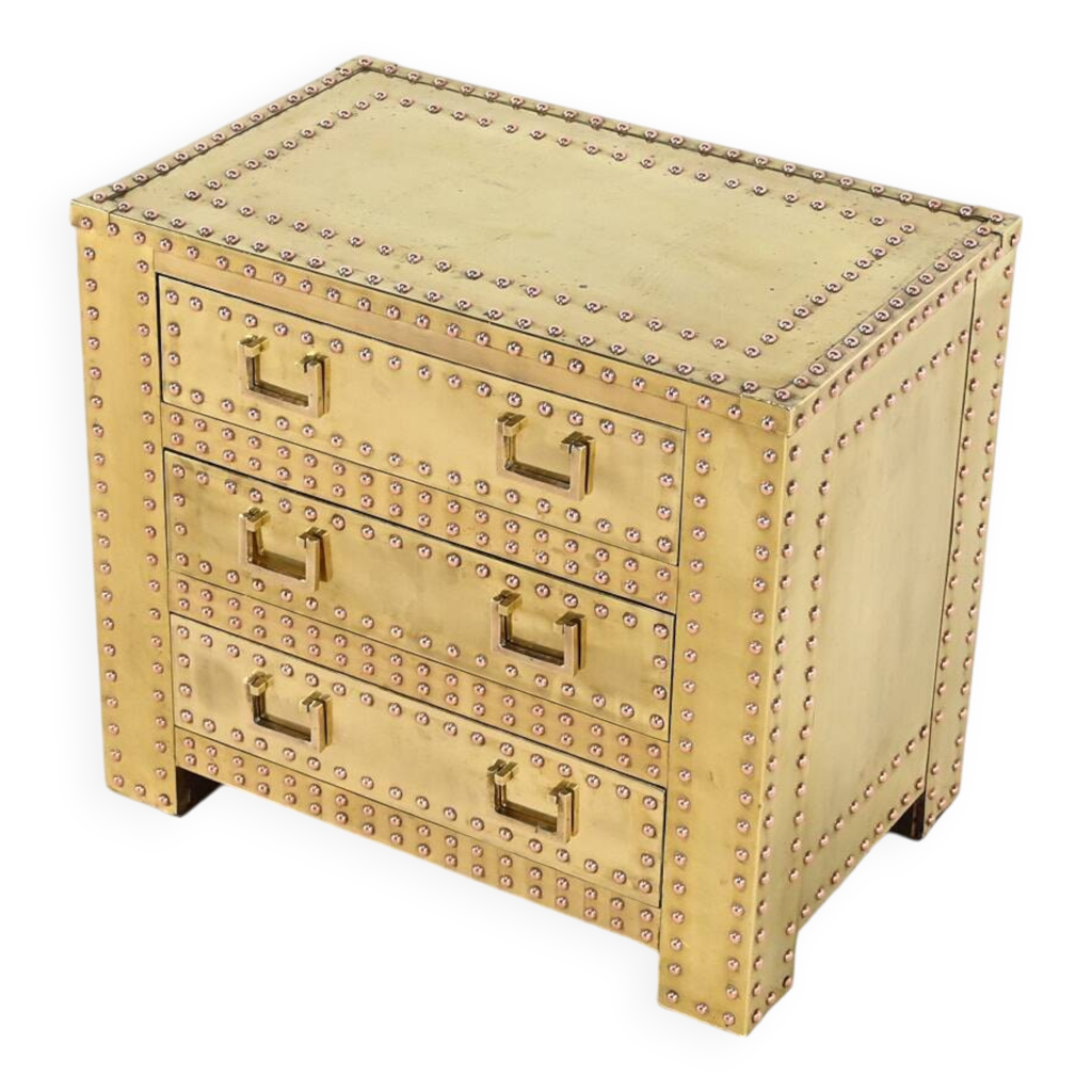 Petite Commode En Laiton, Vers 1970 | Selency