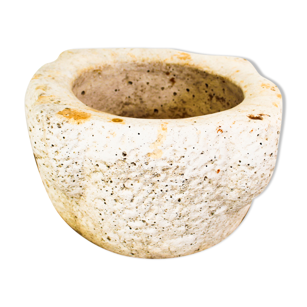 Vase en pierre poreuse blanche, Italie début des années 1900 | Selency