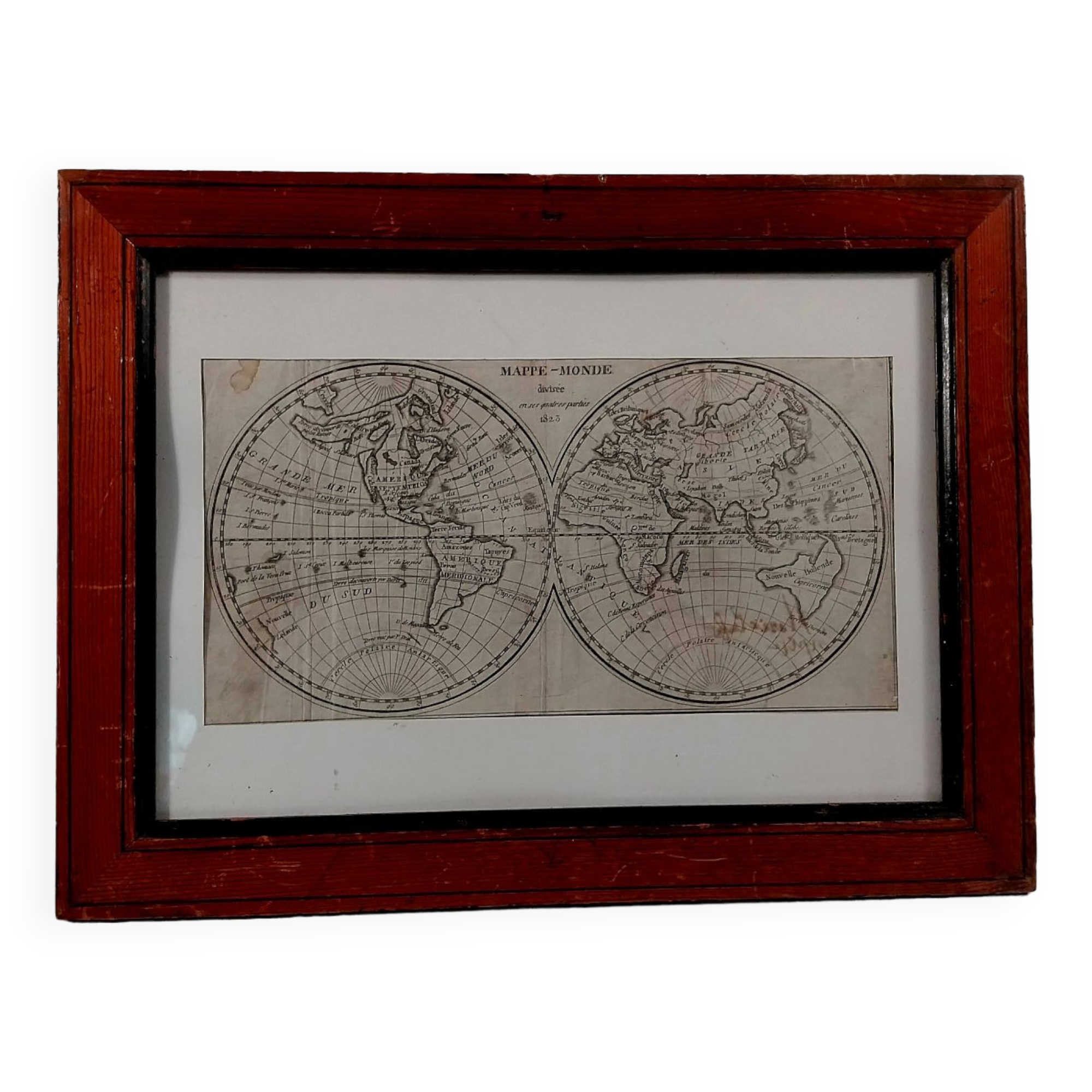 Mappe monde XIXeme | Selency